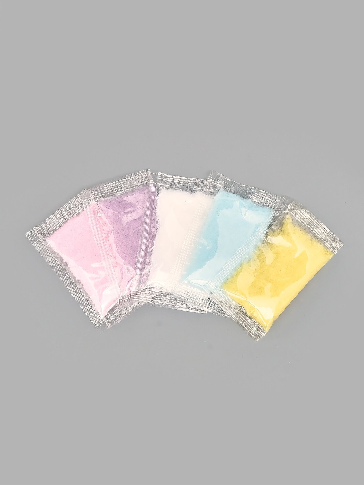 Набор цветного пушистого флока весом 5 грамм, в каждом пакетике 5 штук