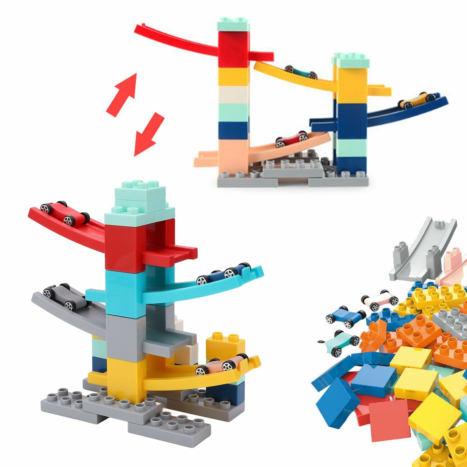 Детские гоночные трековые блоки, сборка планера, автомобиль, набор моделей сделай сам , образовательные строительные блоки, игрушки для возраста 3+
