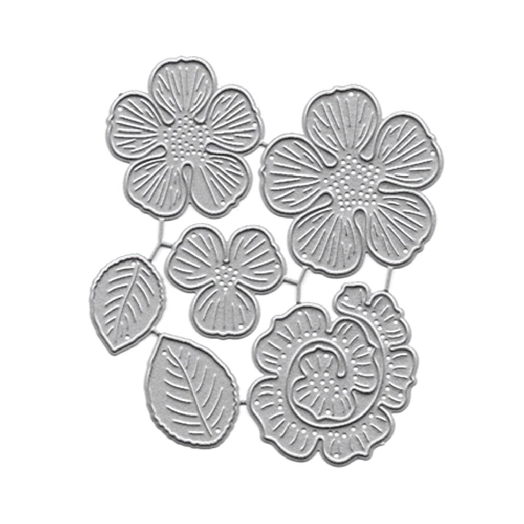 Цветок Для Резки Листьев Умирает Металлический Трафарет Шаблон Плесень Из Углеродистой Стали для Домашней Школы Тиснение Ремесло Украшение Плесень Подарок