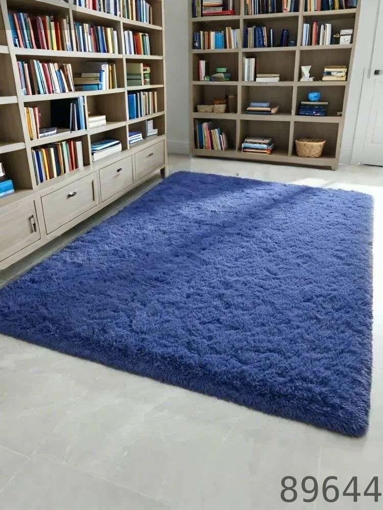 Шелковый пушистый прикроватный коврик 120x170 CM, нескользящий и уютный, может использоваться в спальне, гостиной и детской комнате22