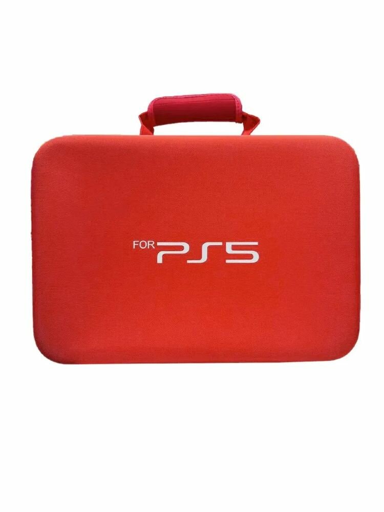 Дорожная сумка для хранения для консоли и геймпадов Sony PlayStation 5/PS5 (красный)