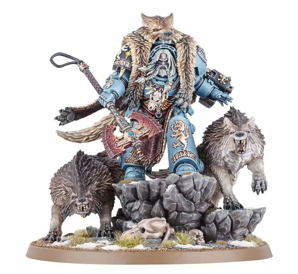 Логан Гримнар Космических Волков (Смола, Литье) / Space Wolves Logan Grimnar (Resin, Cast)