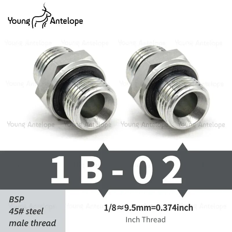 Гидравлические фитинги переходники углеродистая сталь 1/8"-1/2" BSP на метрическую резьбу 1l8-1l8