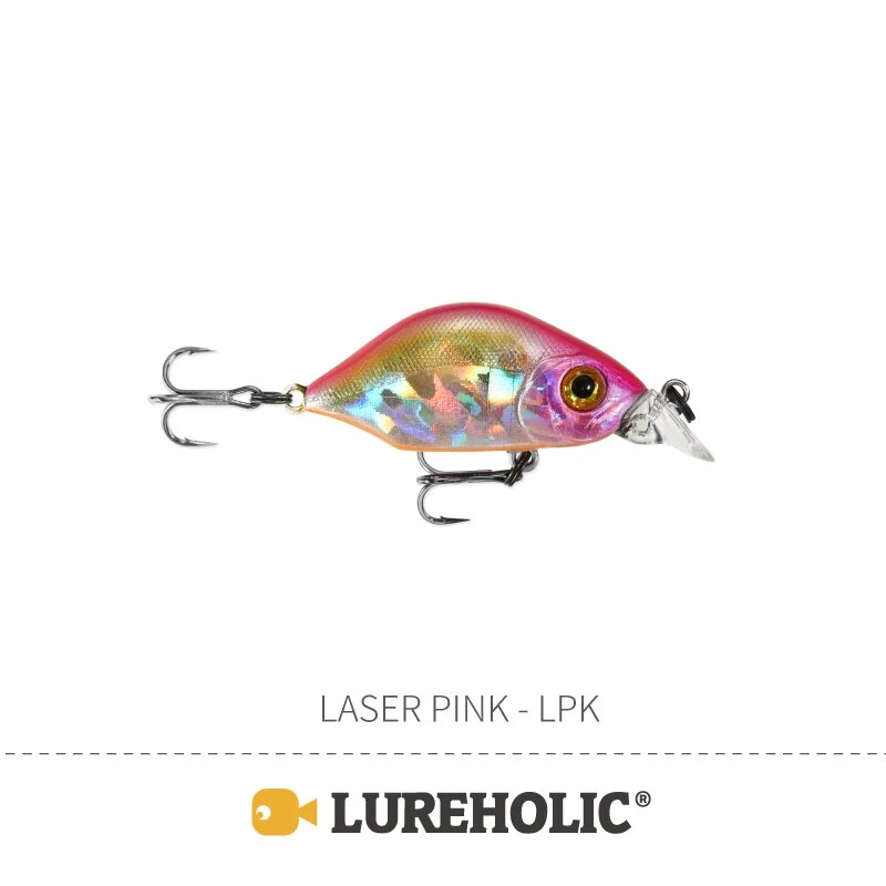 LUREHOLIC Fluttering Micro Minnow, розовый (LPK), 33 мм