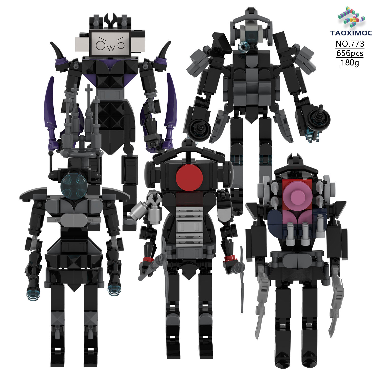 Эксклюзивная трансграничная поставка строительных блоков «Человек-туалет», «Человек-часы», «Титан-электрическая дрель-дракон», «Телечеловек-головоломка», собирающий игрушечные фигурки