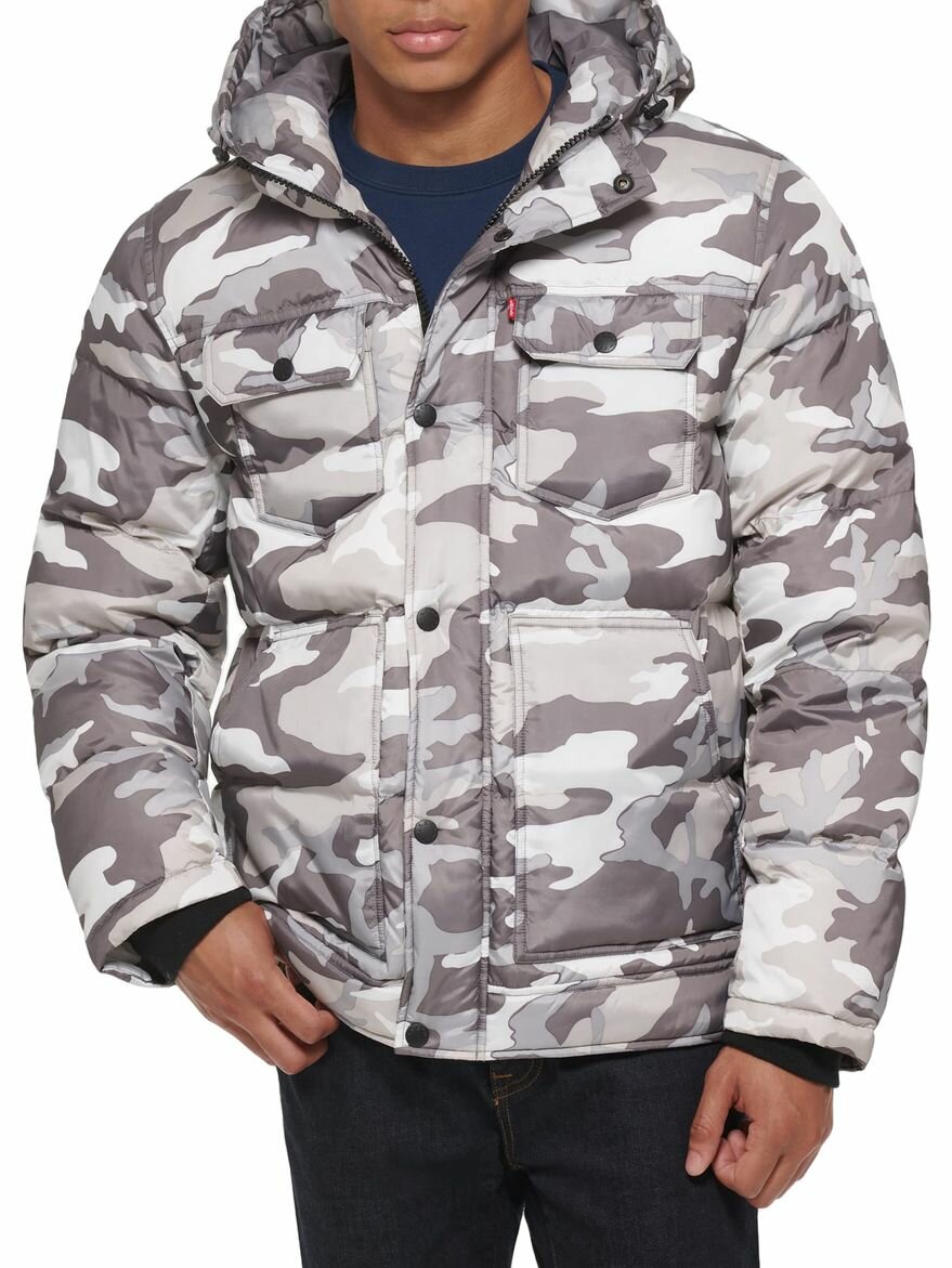Куртка Men Heavyweight Mid-Length Hooded Military Puffer Jacket