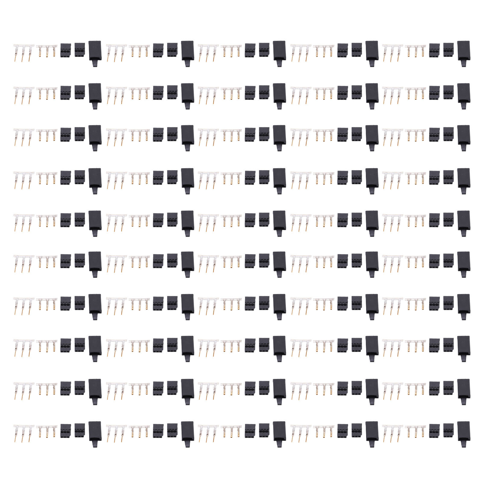 50 шт. позолоченные разъемы сервоприемника, штекер-мама с замком, прочные высококачественные клеммы для радиоуправляемого автомобиля-дрона-робота