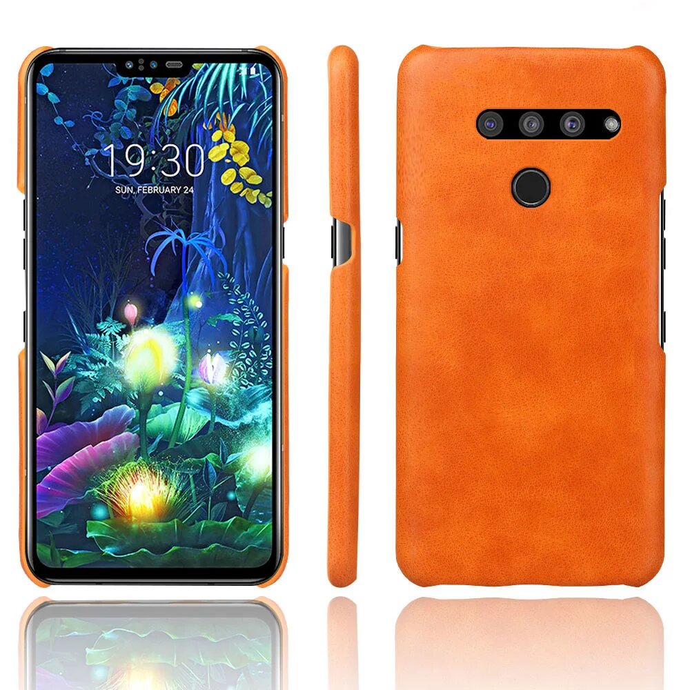 Тонкий простой веганский кожаный чехол для LG V50 G8 G7 ThinQ Coque, чехол из искусственной кожи для LG V30 G6 V50thinq Capa Funda