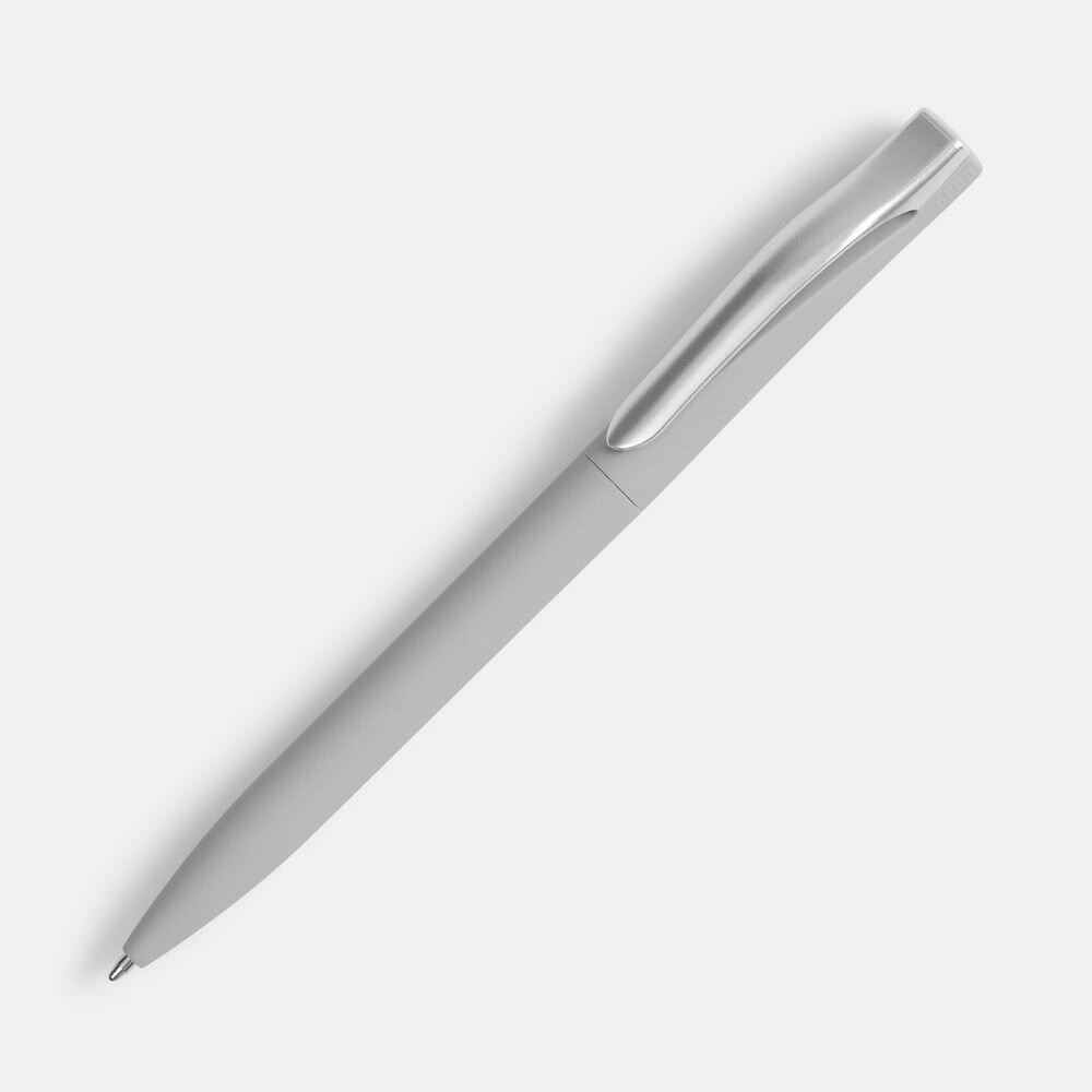12 шт. Ручка шариковая Pin Soft Touch, серая, Open