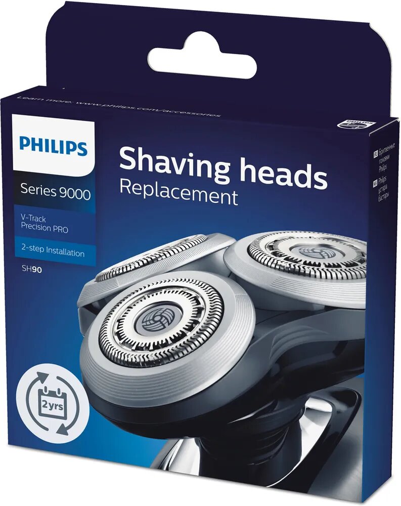 Бритвенная головка Philips Series 9000, SH90/70, черный, серебристый