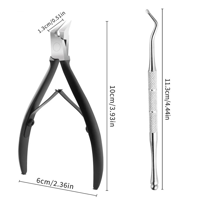 Кусачки для ногтей профессиональные, 10см, Black with Lifter