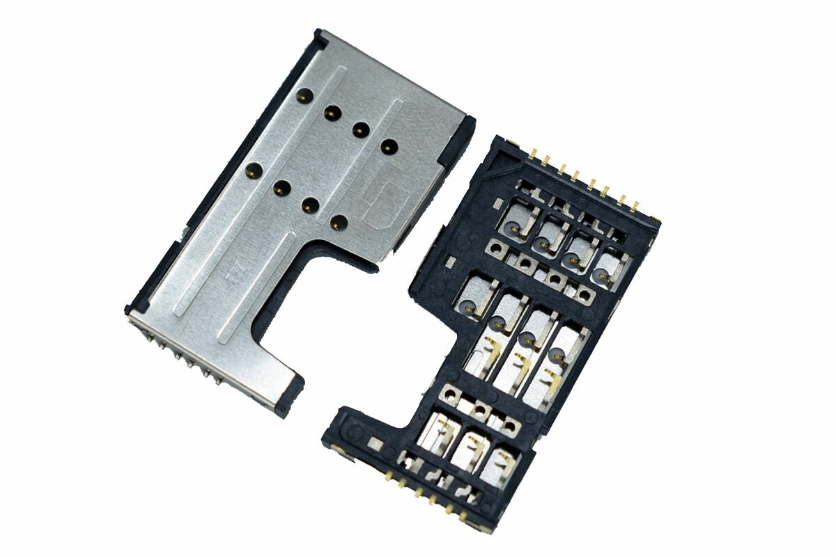 Коннектор SIM-карты (сим), mmc коннектор для Lenovo A1000 (S144)