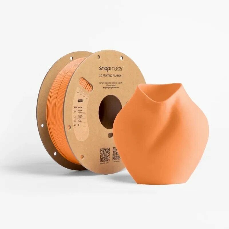 Snapmaker Матовый PLA для аксессуаров 3D принтера, текстурированный, прочный и легко очищаемый (оранжевый 1 кг)