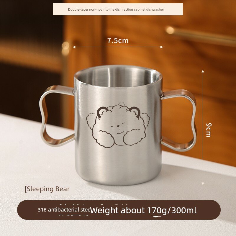 Детская кружка из пищевой нержавеющей стали 304, противоударная, для детского сада, для мальчиков и девочек