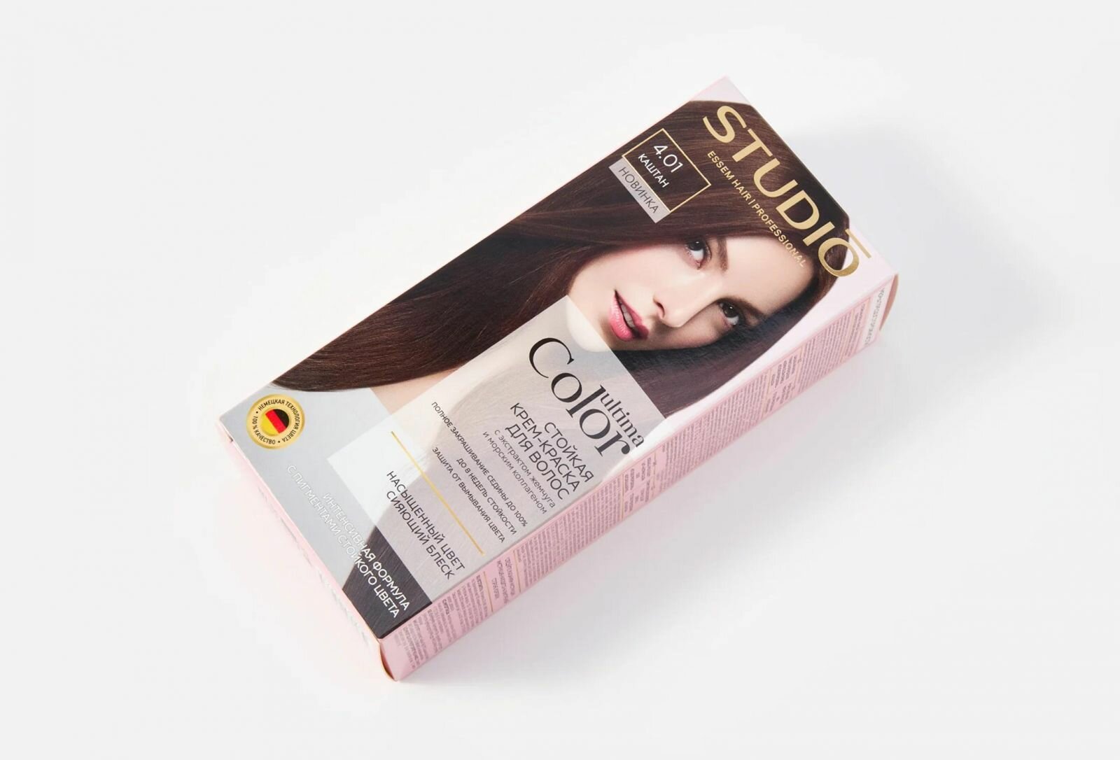 Краска для волос Studio Professional Essem Hair Ультима Колор 4.01, профессиональный результат, каштан