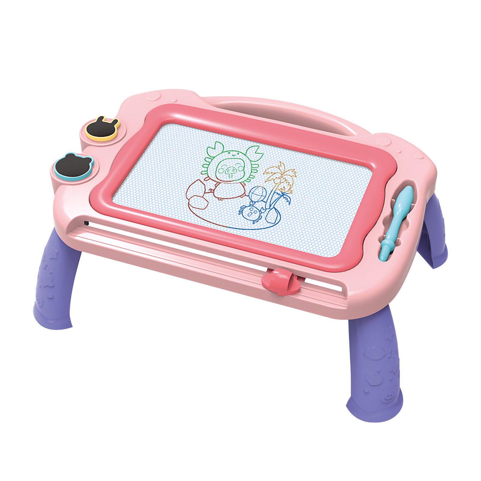 Детская магнитная доска для рисования, доска для письма, доска для рисования с большим полем для рисования, Цвет: Фиолетовый/Зеленый/Оранжевый/Синий (по выбору), Материал: Пластик, Размер изделия: 33.5*23.5*12см, Размер упаковки: 31*23*4.8см, Вес