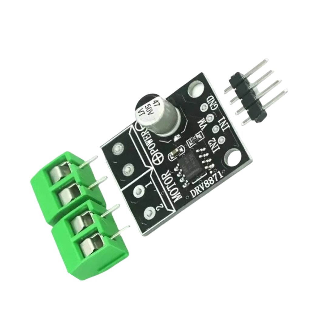 Высокоэффективная плата управления двигателем DRV8871 для робототехники, домашней автоматизации и промышленного оборудования.