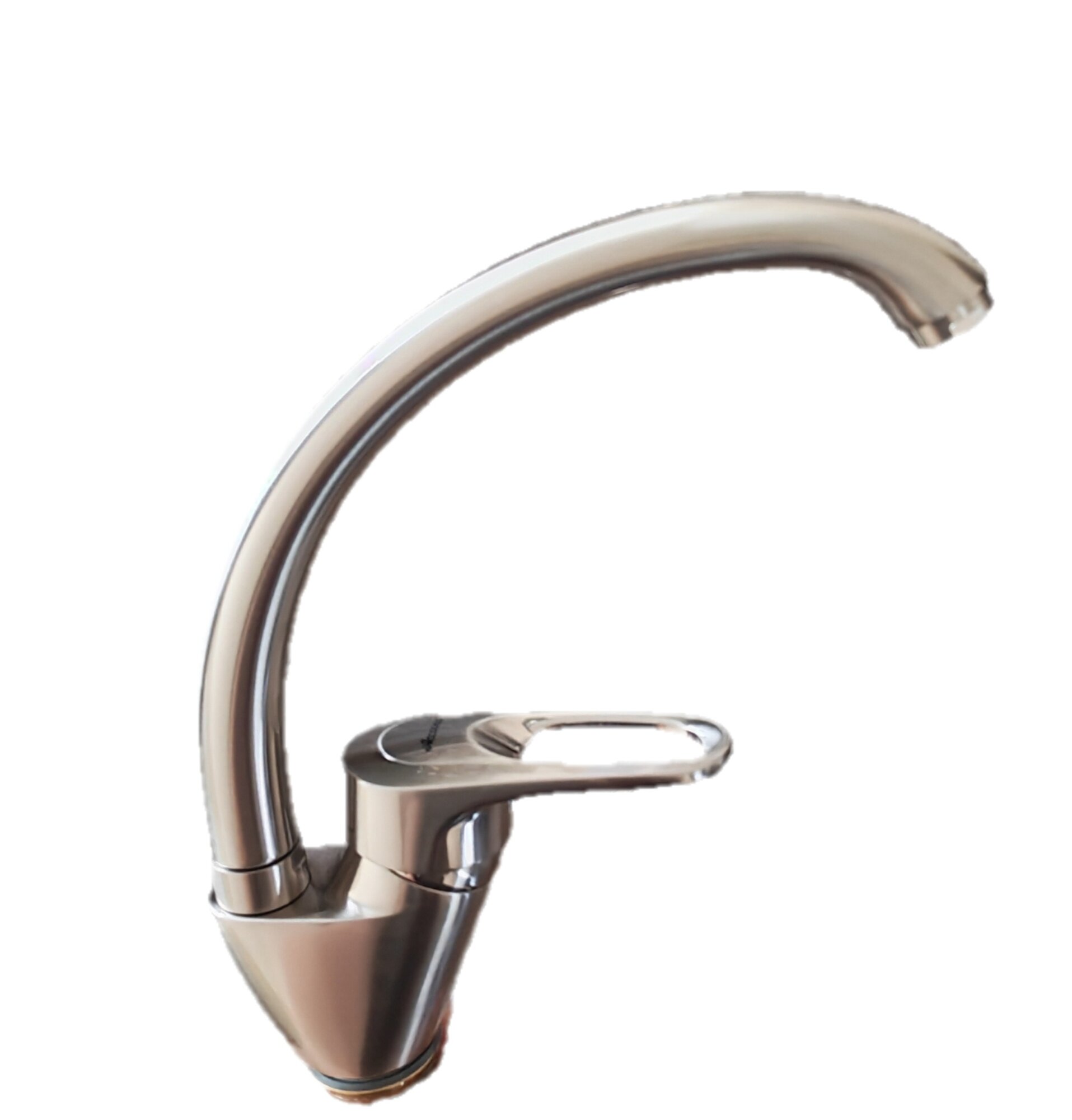 Смеситель для кухни Accoona A4030A "Утка", 40мм, гайка, сатин