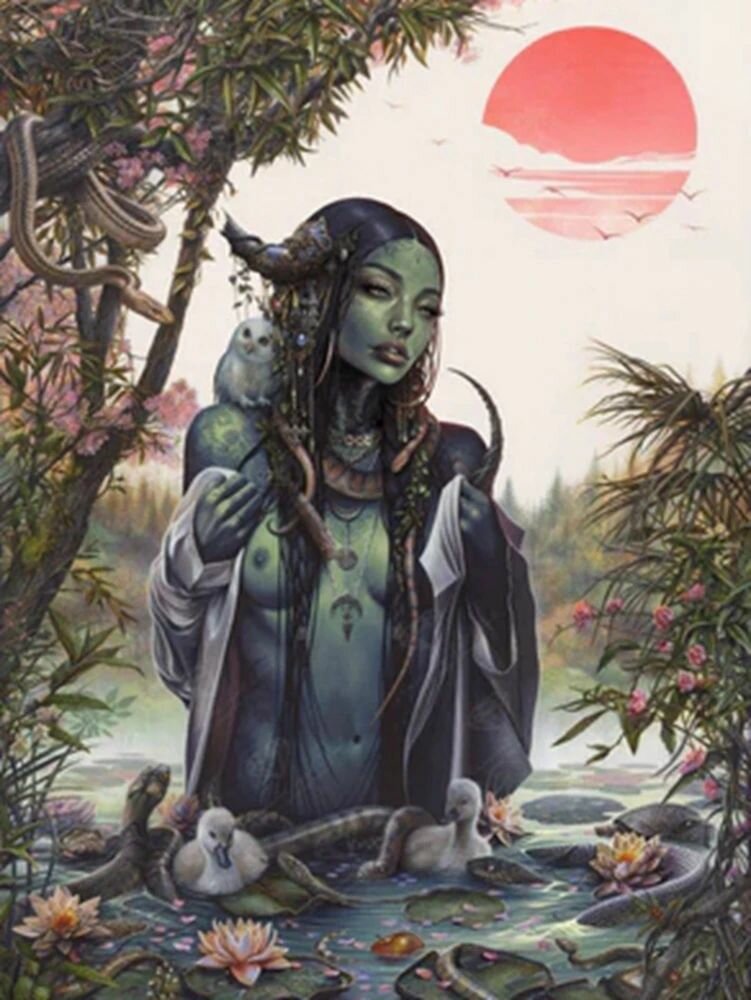 Набор для самостоятельной вышивки алмазами 5D Игры Диабло Лилит - круглая алмазная мозаика размером 40x50 см для украшения стен дома,40X50CM, белый