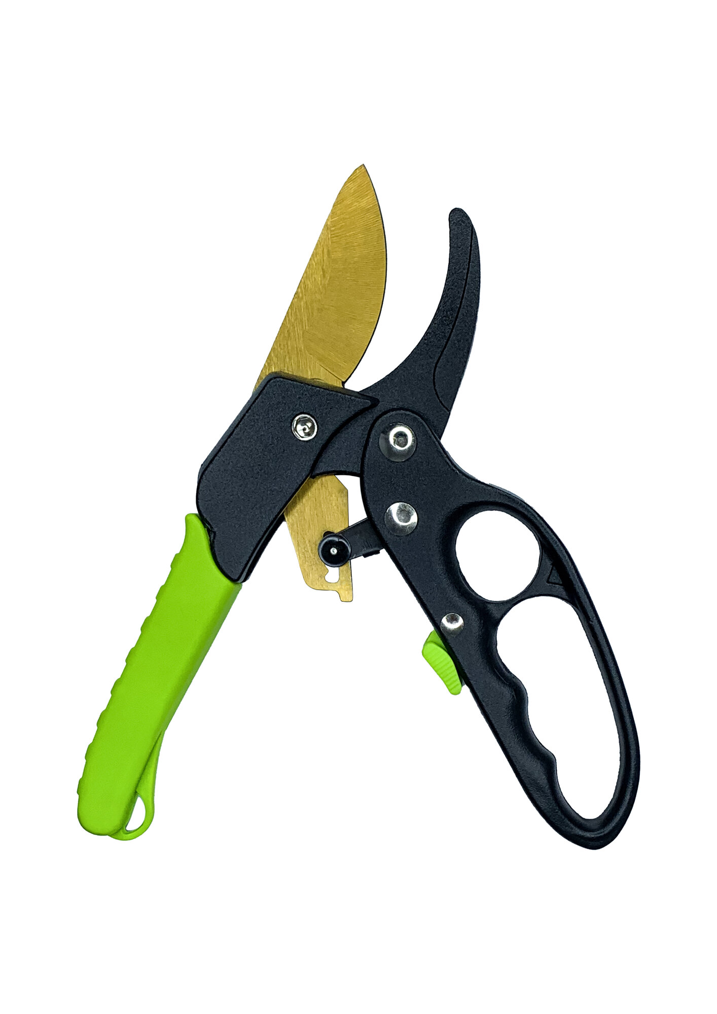 Секатор VertexTools 0040-05, титановый, с храповым механизмом, эргономичные ручки