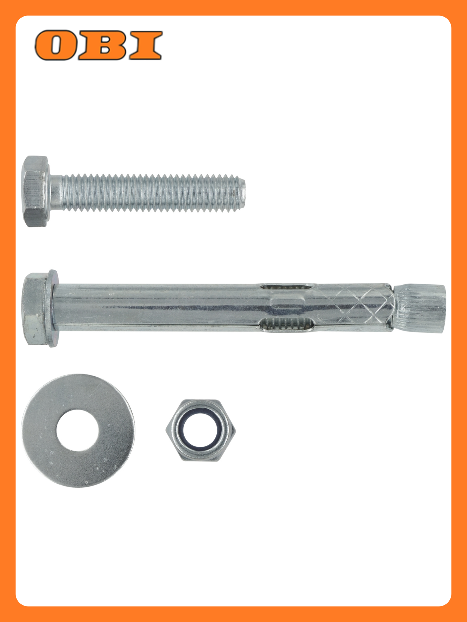 Крепеж Европартнер, для кондиционера, оцинкованный анкер, серебристый