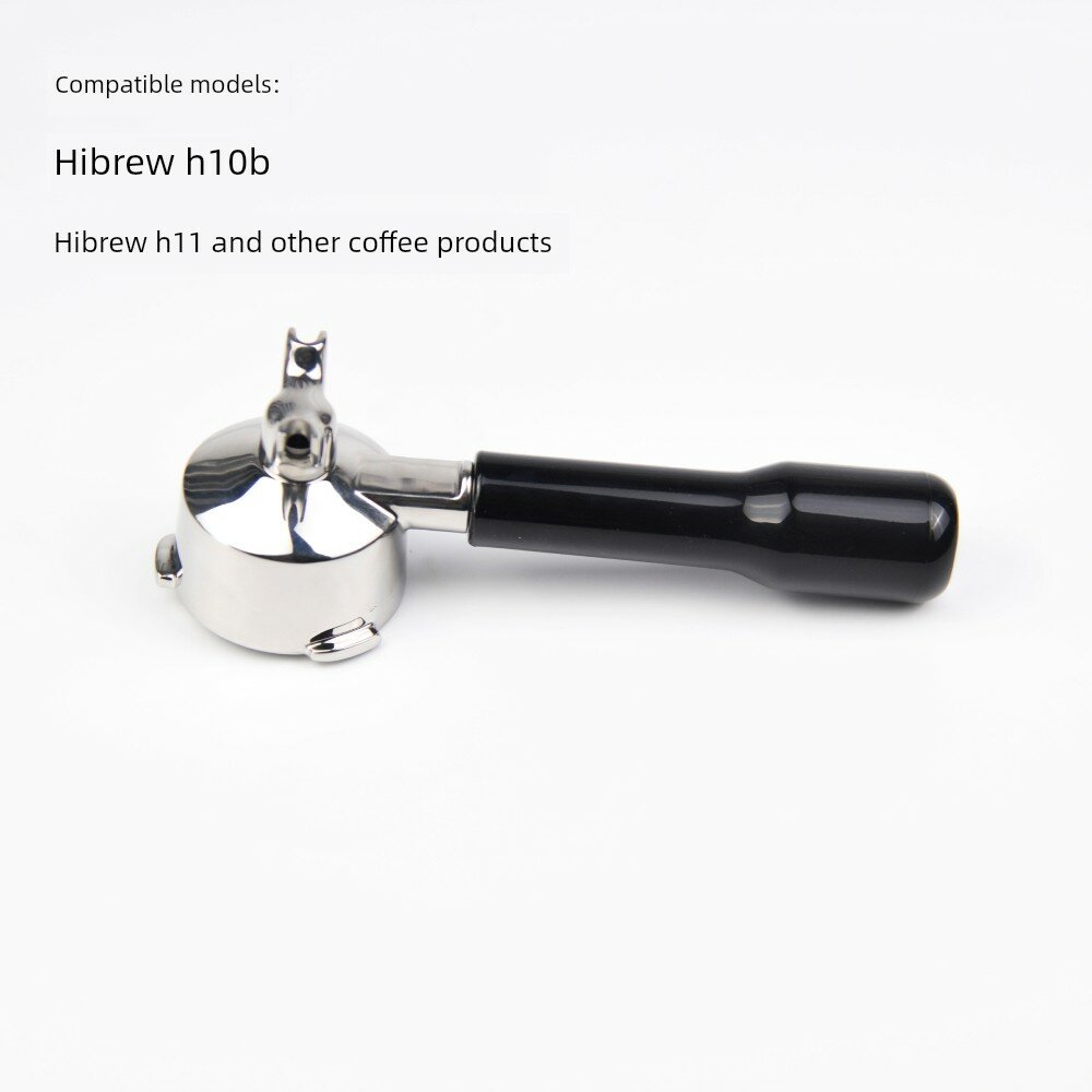 Hibrew 51 мм портативный ручка для кофе с дном, черный пластик для кофемашин