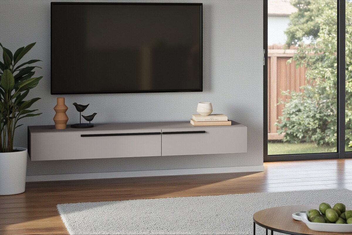Подвесная ТВ-тумба Лорена Пакс-3 Кашемир 5981 BS NEW 160x43x20 см, бежевый GOODFORM
