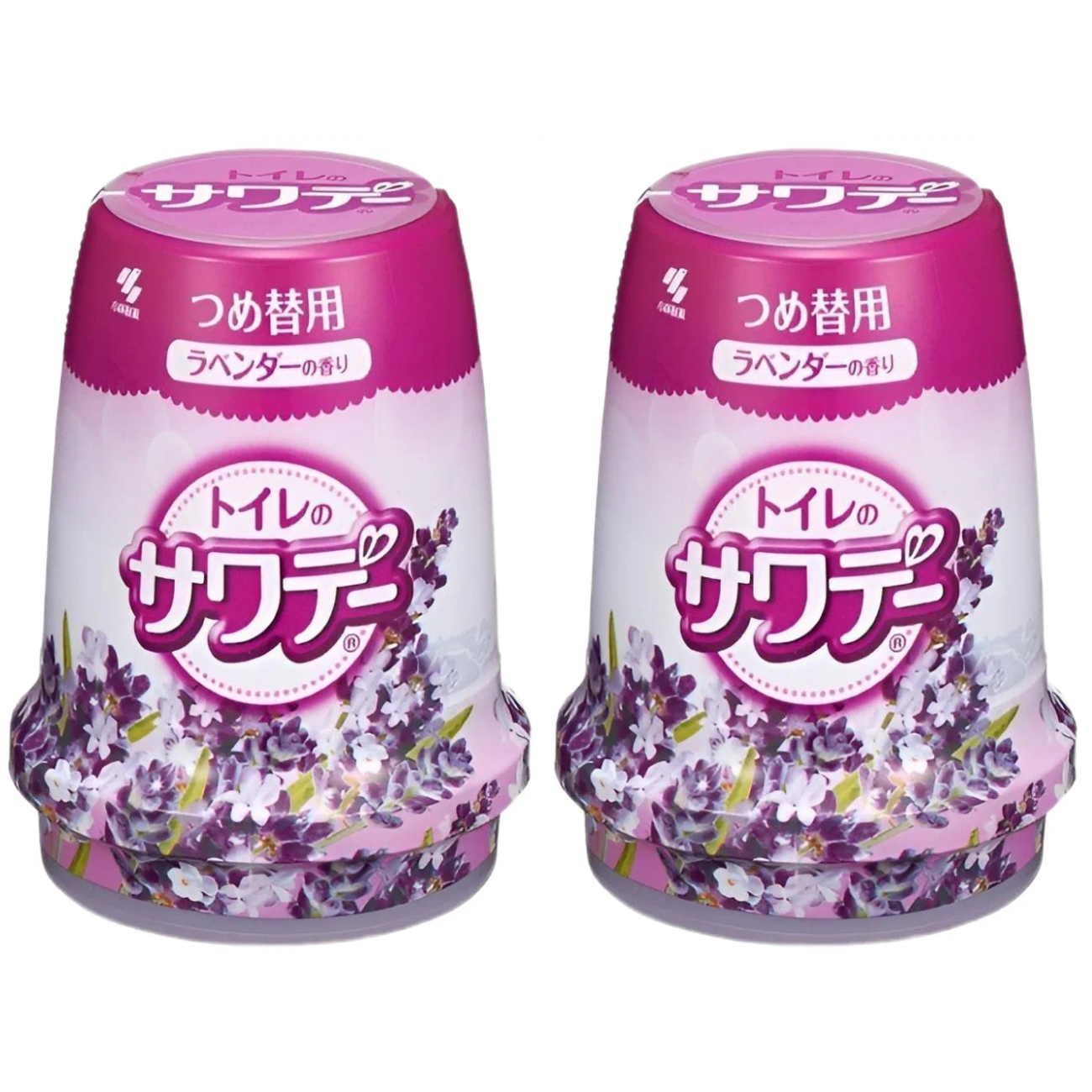 Освежитель воздуха для туалета Kobayashi Sawaday, Lavander, сменный гелевый блок, 140 г, 2 штуки