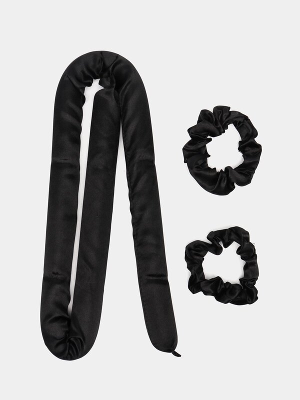 Мягкие атласные бигуди-ободок, ролик длиной 96 см и диаметром 2,5 см, крабик и две резинки