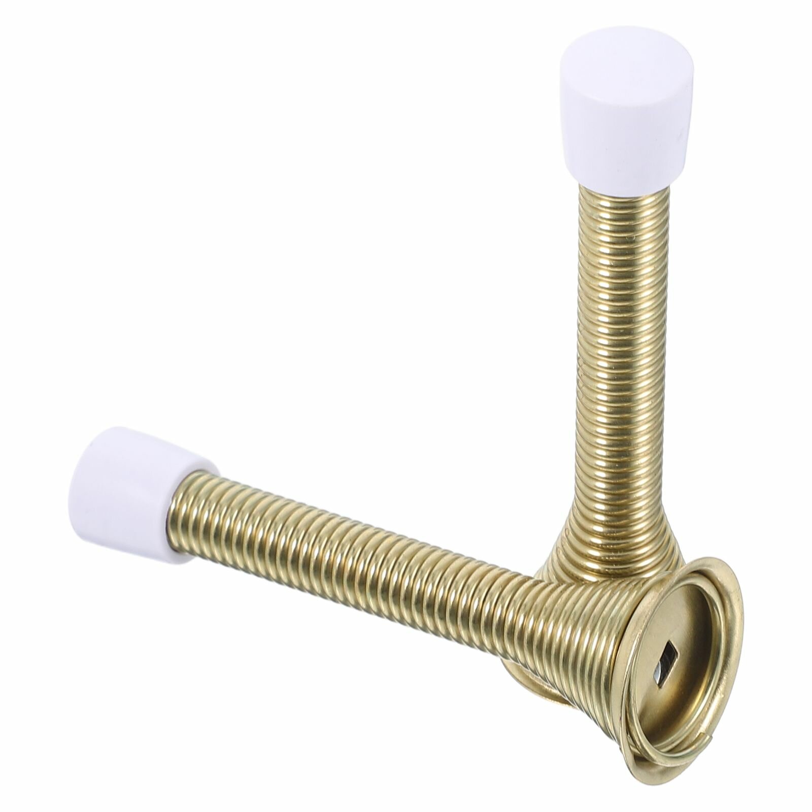 Детский безопасный дверной стопор из пружинной стали с пластиком, золотистый, для дома, набор из 2 шт