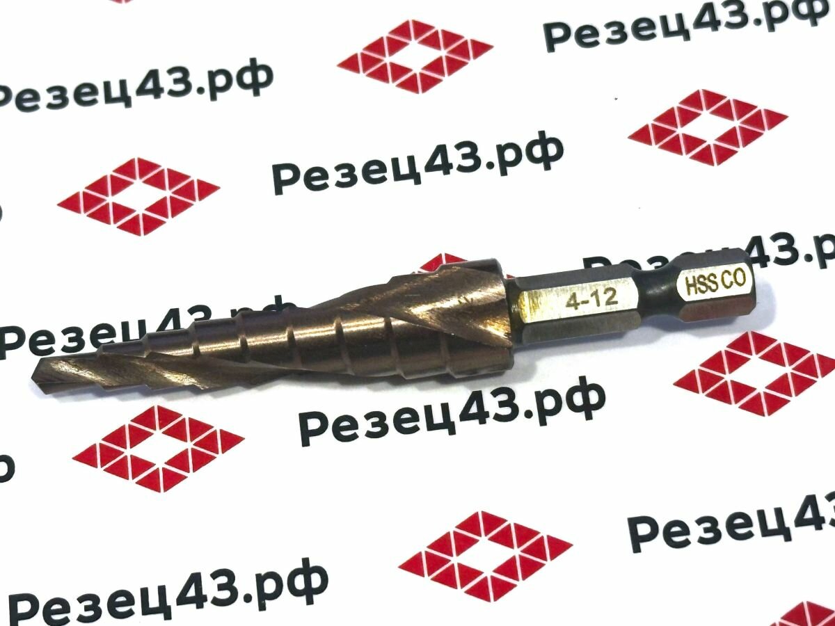 Ступенчатое сверло HSS-Co (кобальт) М35 4-12 mm (9 steps)