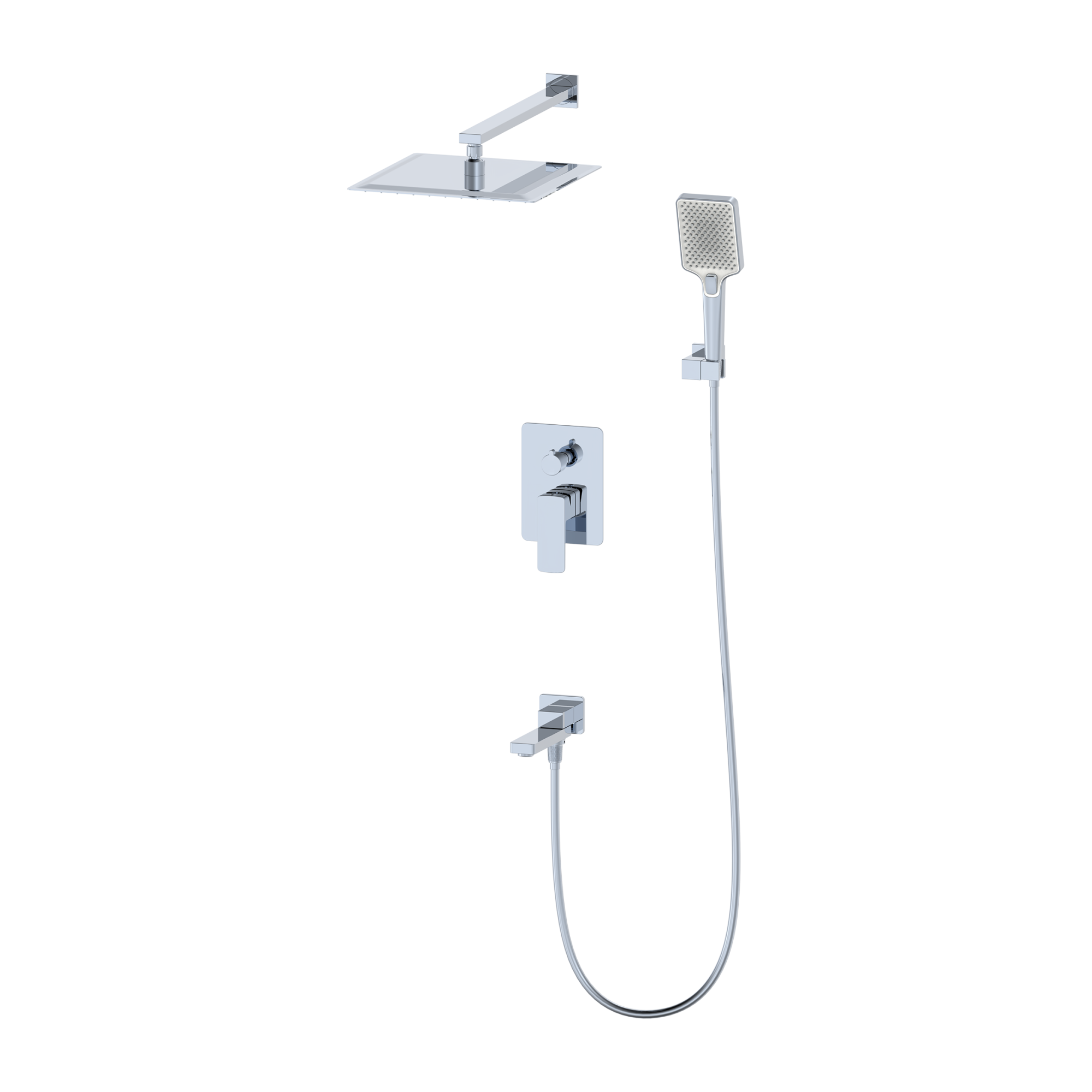 Душевой комплект с внутренней частью Oliveeka D OL-939003-CR, хром
