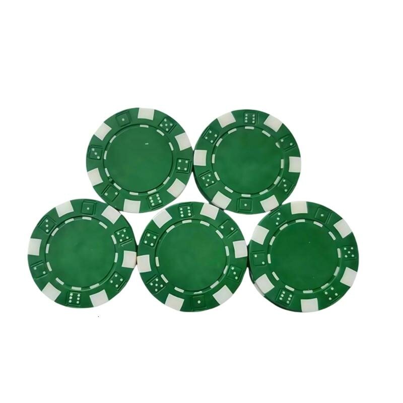 Фишки для покера 25 шт, обучающие монеты для счёта, награды для детей, Зеленый