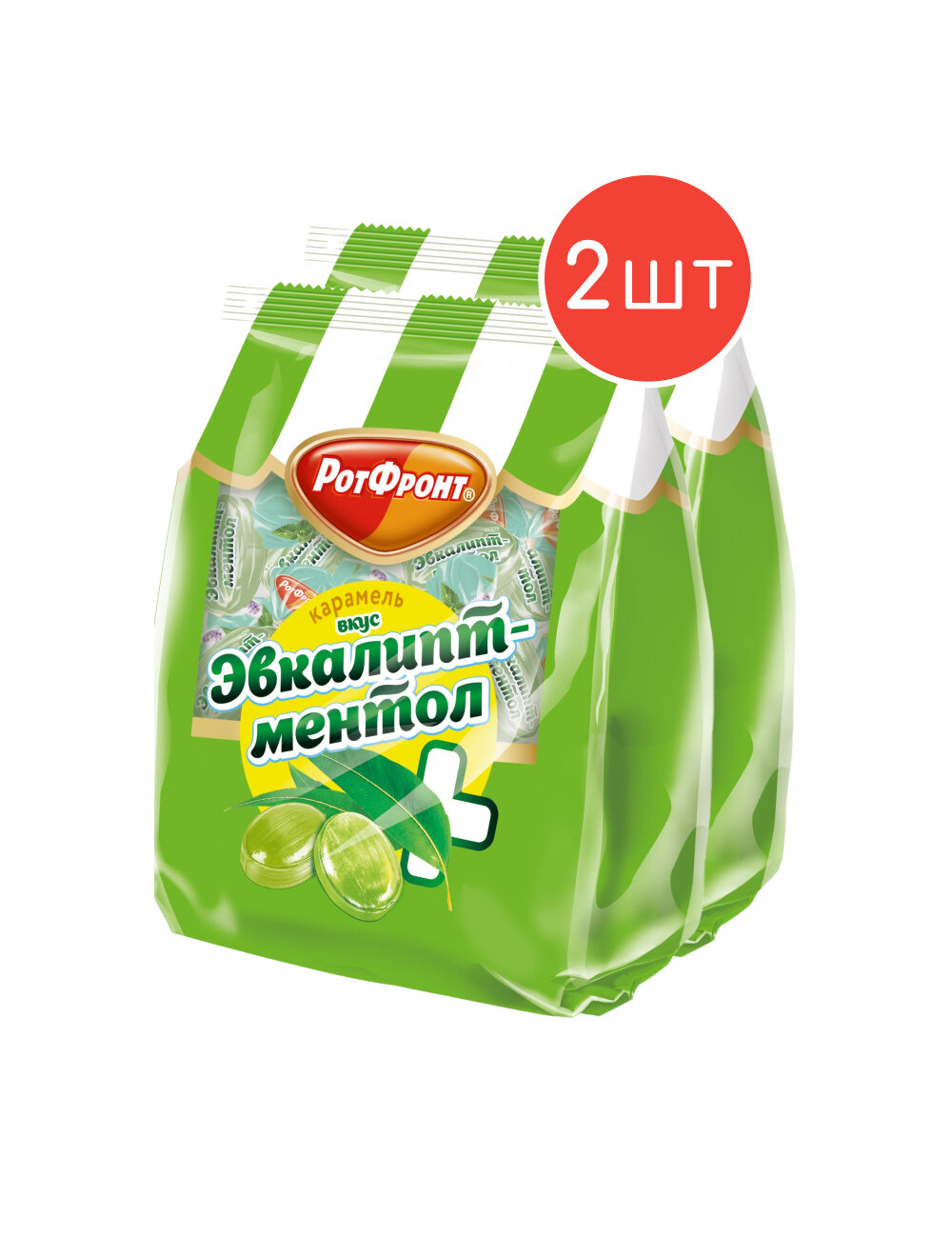 Карамель Рот Фронт Эвкалипт-ментол 200г 2шт