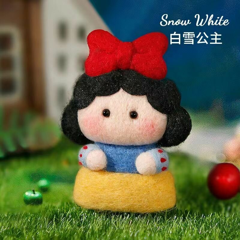 Набор для творчества из шерстяного войлока, брелок с жемчужиной для девочки, Снежной Белоснежки, креативный подарок для пары, ручная работа