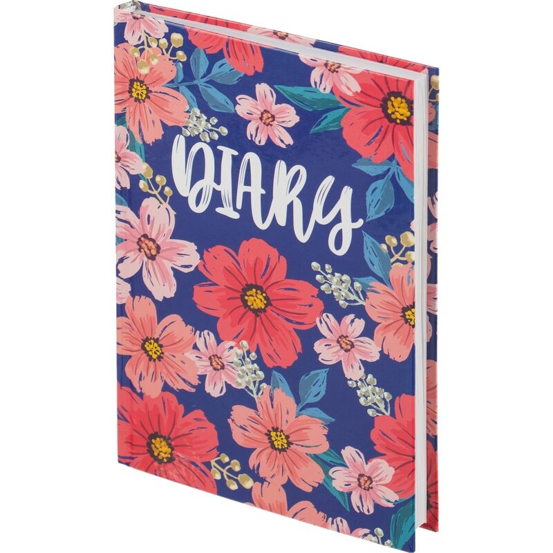 Ежедневник недатированный 7БЦ, пленка глянц, А5,128л Attache, Цветы