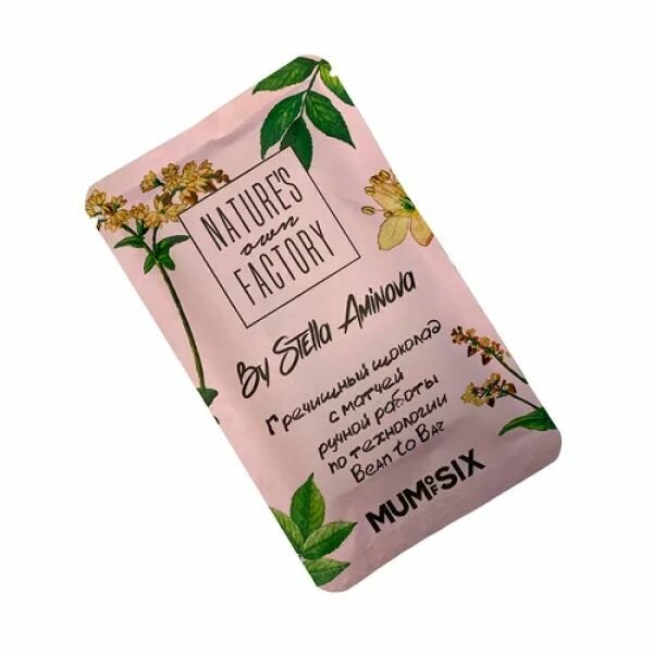 Шоколад гречишный NATURE’S OWN FACTORY с Матчей (без молока и сахара) 20гр