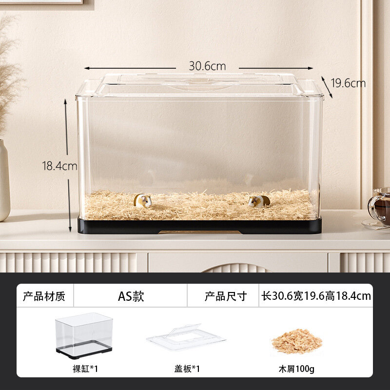 Большая клетка для золотых хомяков, вилла-стиль, дышащая, оптовая, прозрачный акриловый убежище