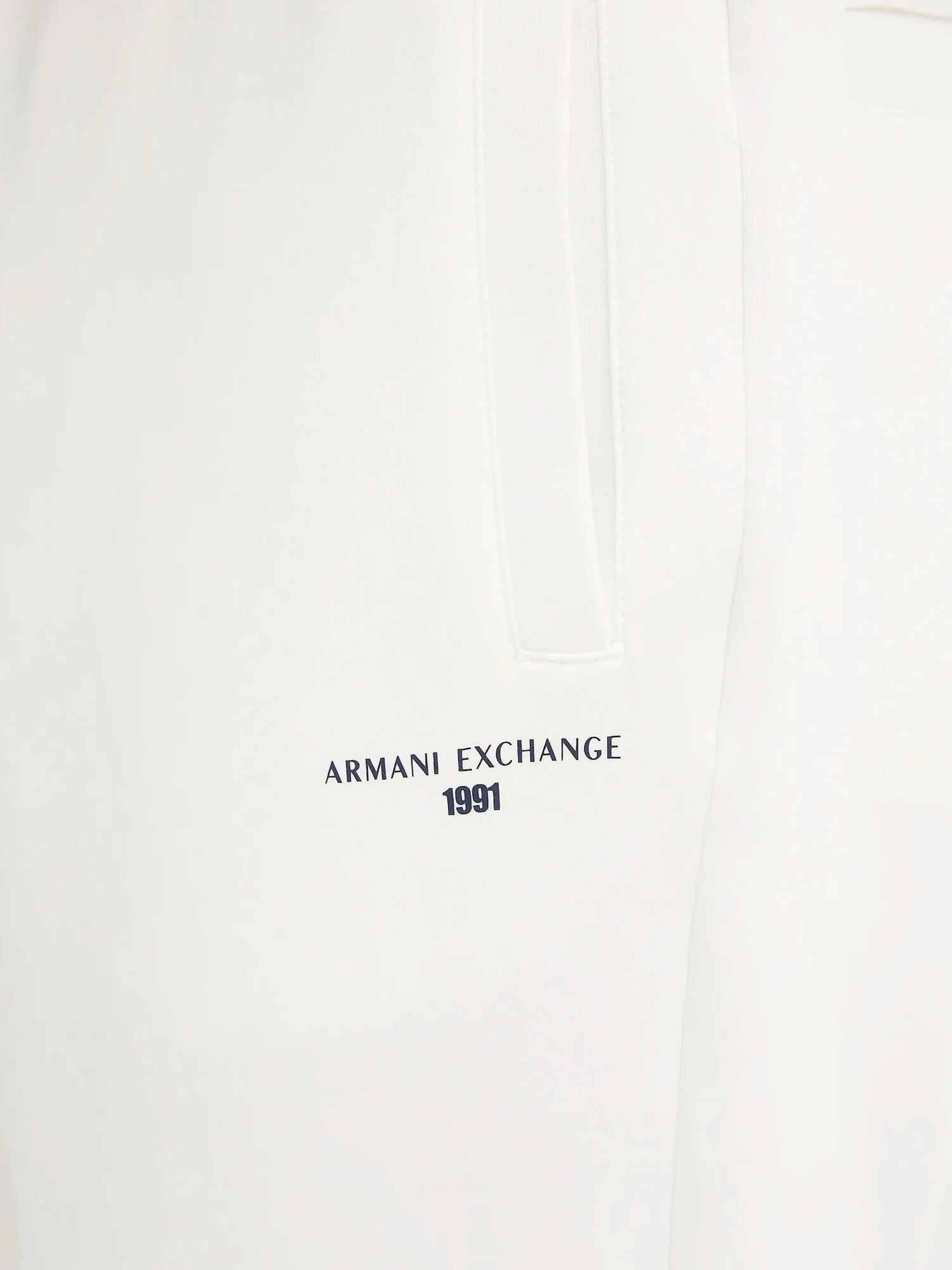 Брюки Armani Exchange Logo-detail track pants, размер 52, бежевый/белый — фото 1