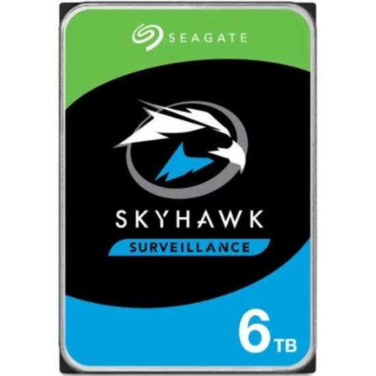 Жесткий диск 3.5" Seagate Skyhawk 6 ТБ , SATA III, 256 Mb, 5400rpm CMR (ST6000VX008)
