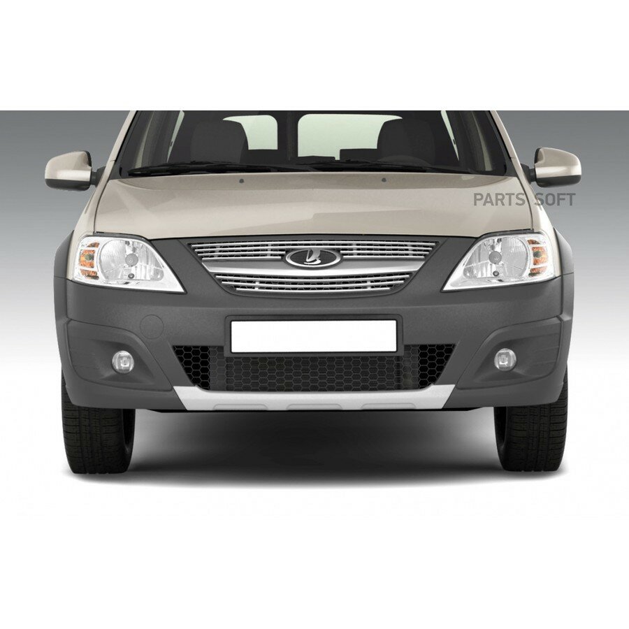 Накладка на решетку радиатора 10мм LADA Largus (нерж) от официального дистрибьютора, LADA, артикул 99999901004102