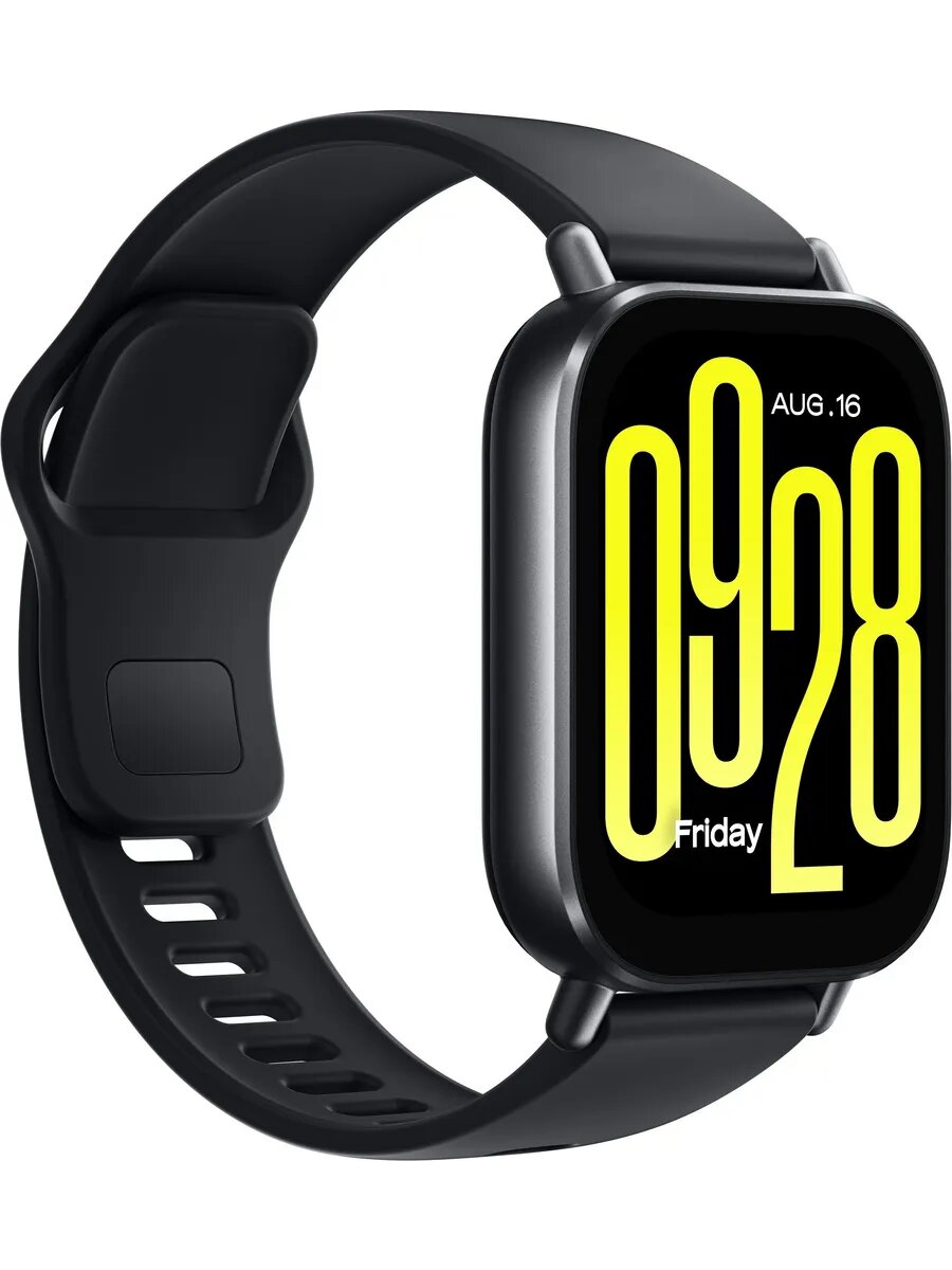 Смарт-часы Xiaomi Redmi Watch 5 Active BHR8790GL, чёрный, ремешок белый, 2" экран, Bluetooth, IPX8