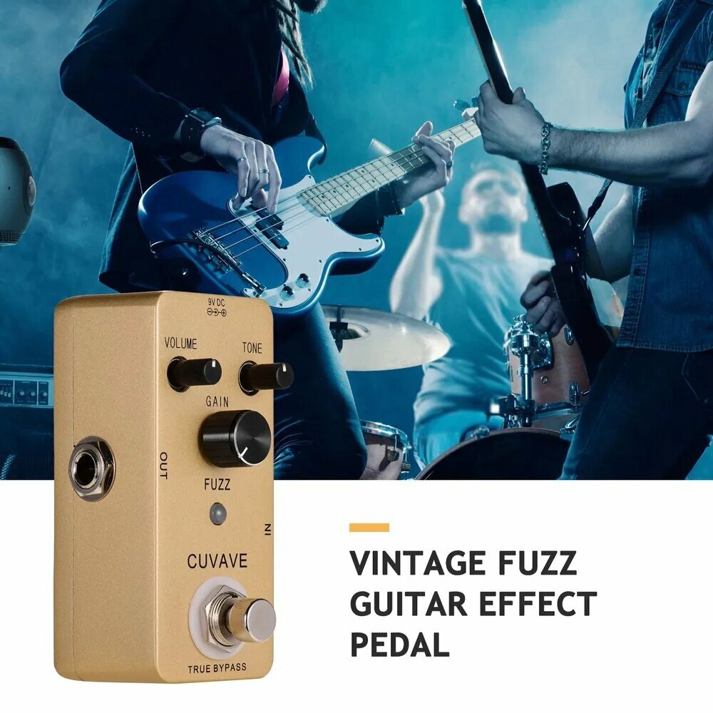 Педаль эффектов для гитары CUVAVE FUZZ Vintage Fuzz с корпусом из цинкового сплава