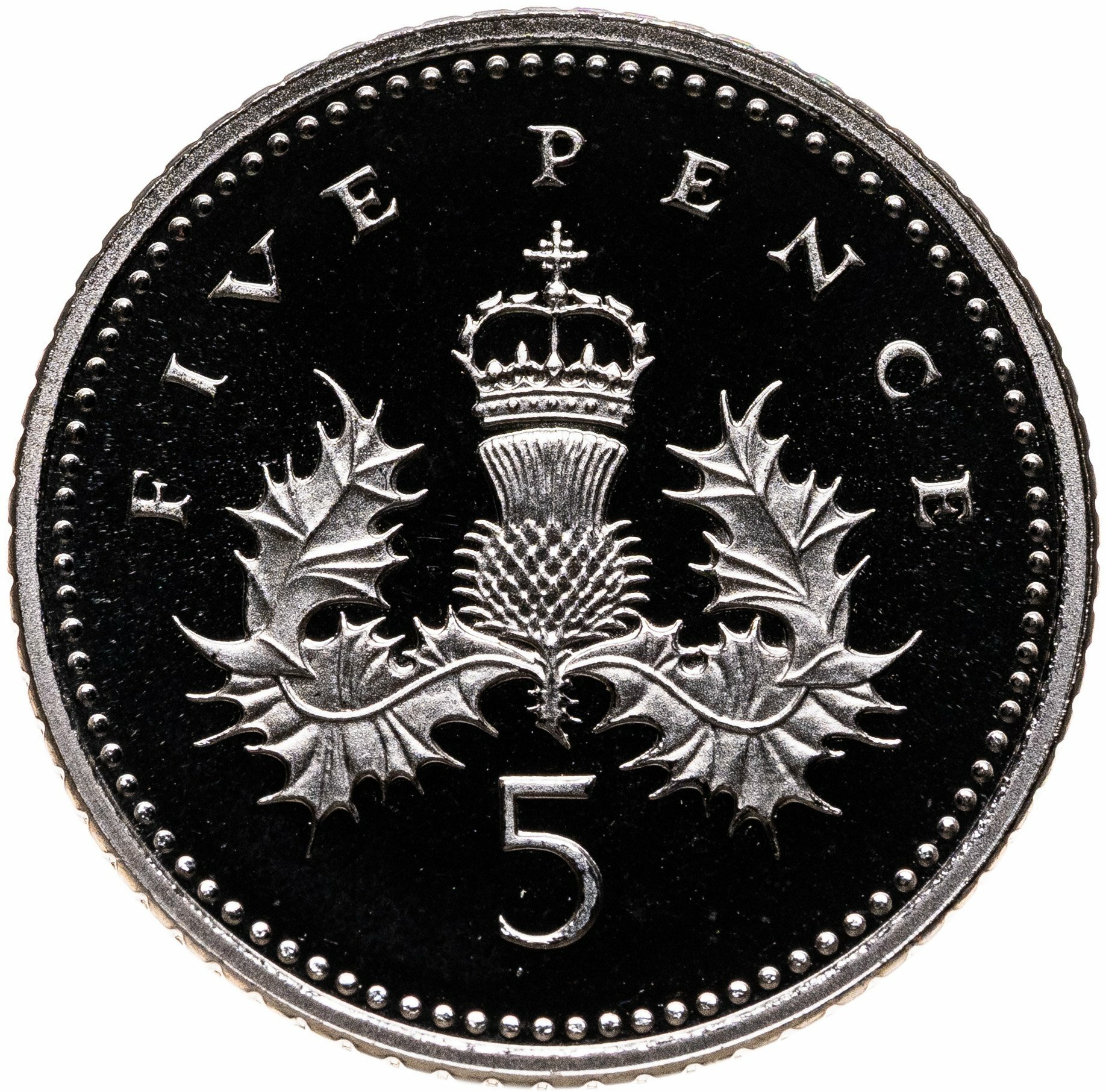 Великобритания 5 пенсов pence 1994, Мельхиор медь-никель, в сохранности Proof