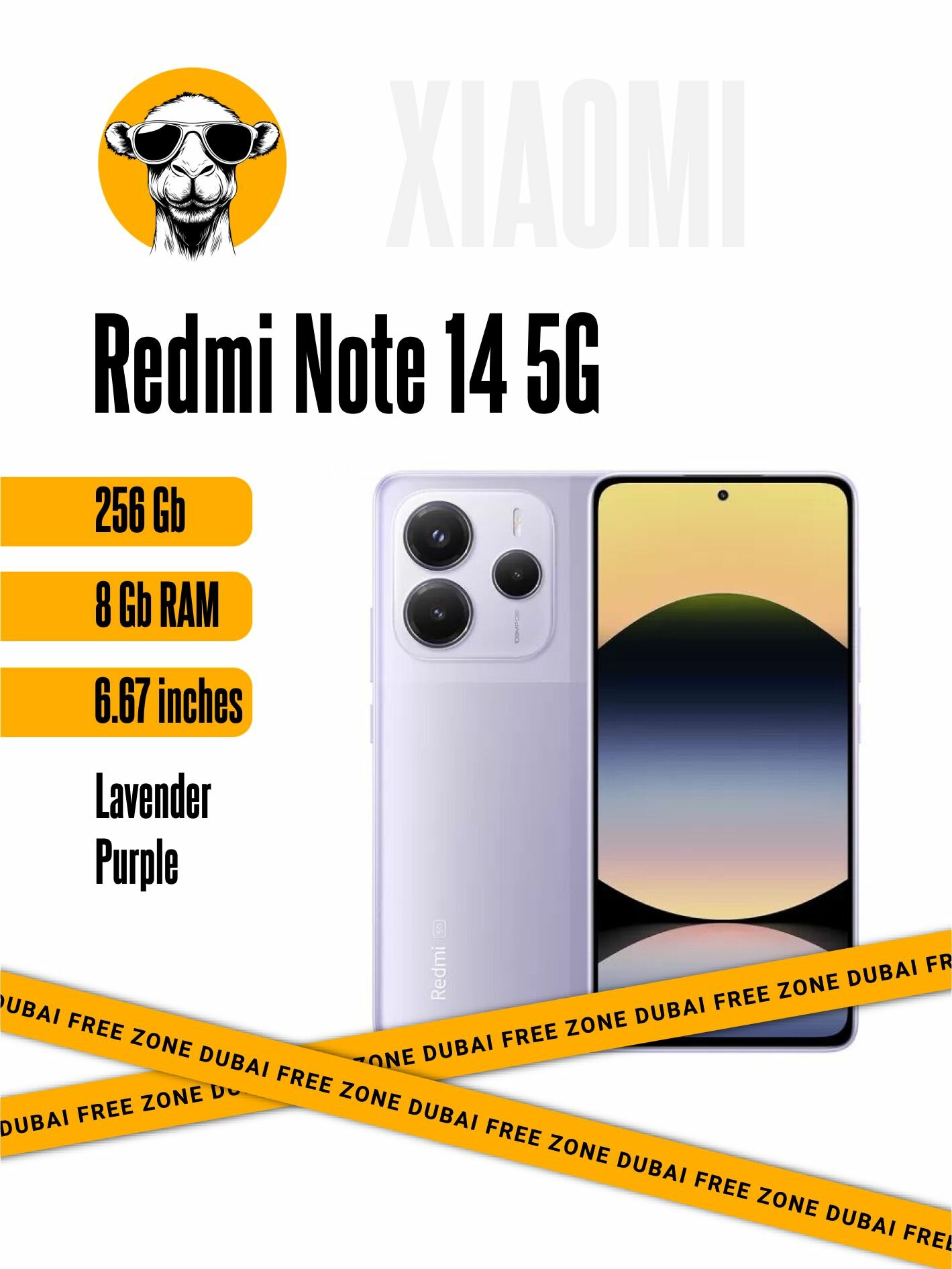 Смартфон Redmi Note 14 5G 8/256Gb Lavender Purple