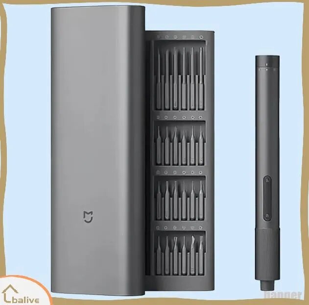 Набор отверток Xiaomi 24 в 1, черный цвет, для точных работ — фото 1