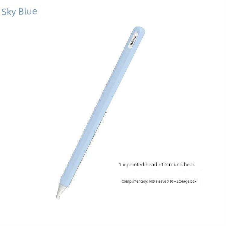 Небесно-голубой чехол для Apple Pencil 2-го поколения, ультратонкий силиконовый чехол с магнитным наконечником,