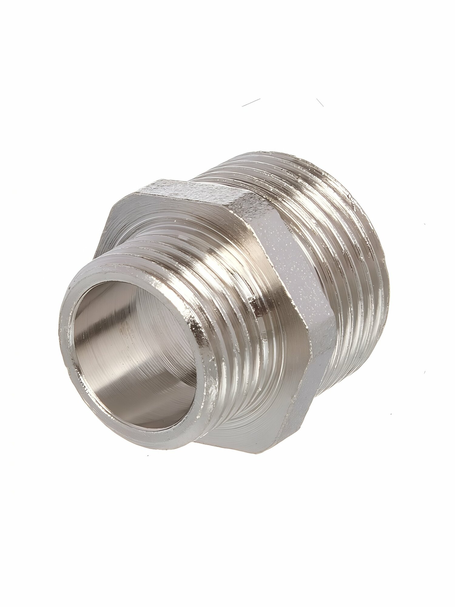 Бочонок переходной STI 1 1/4" х 1 1/2" никелированный латунный фитинг для сантехники и инженерных систем, ТТ000013388