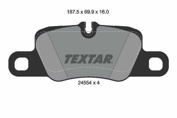Колодки задние AUDI Q7 PORSCHE Cayenne VOLKSWAGEN Touareg 2010- TEXTAR 2455402