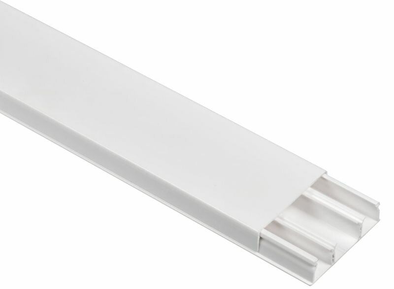 Кабель-канал 3-секц. 60х16 L2100 пластик DLPlus с перегородкой бел. ИЭК Leg 030026